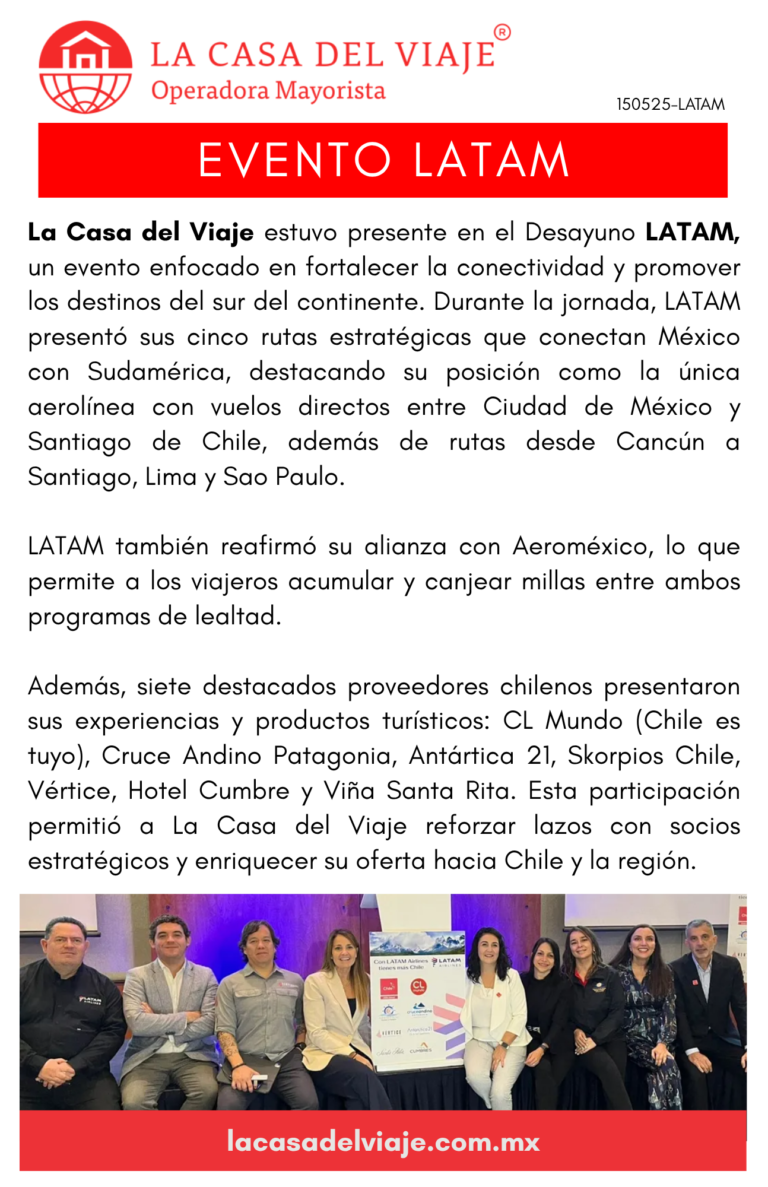Evento Latam – NUESTRA CASA ES EL MUNDO